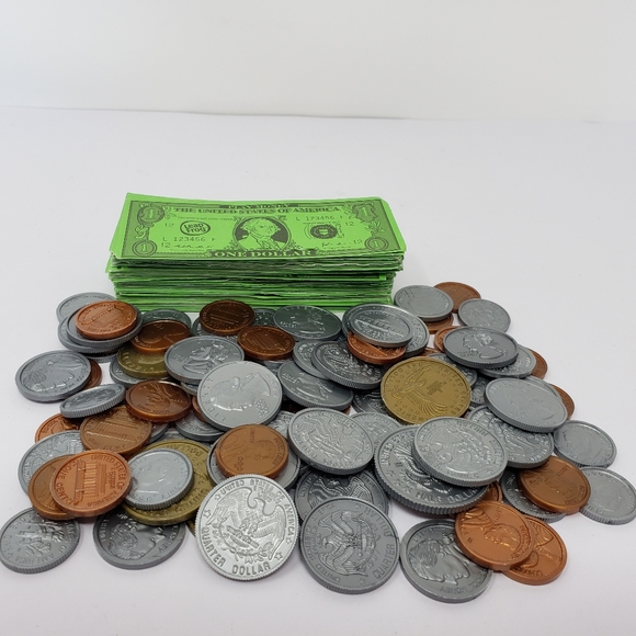 Toys | Play Money Leap Frog Paper Plastic Coins Toy Lot | Poshmark